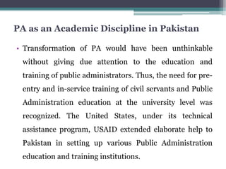 History of public administration in pakistan | PPTX