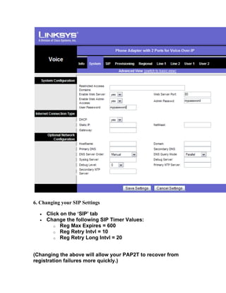 SIP Pap2 T Sip 1 SETTING | PDF