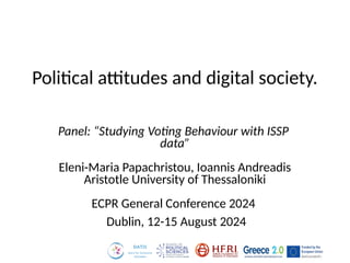 Presentation ECPR 2024-Papachristou Eleni Maria.pptx | Educational ...