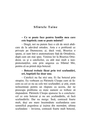 Papacioc arsenie sfintele taine | PDF