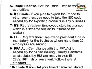 Papad making business in india | Aatmnirbhar Sena | PPTX