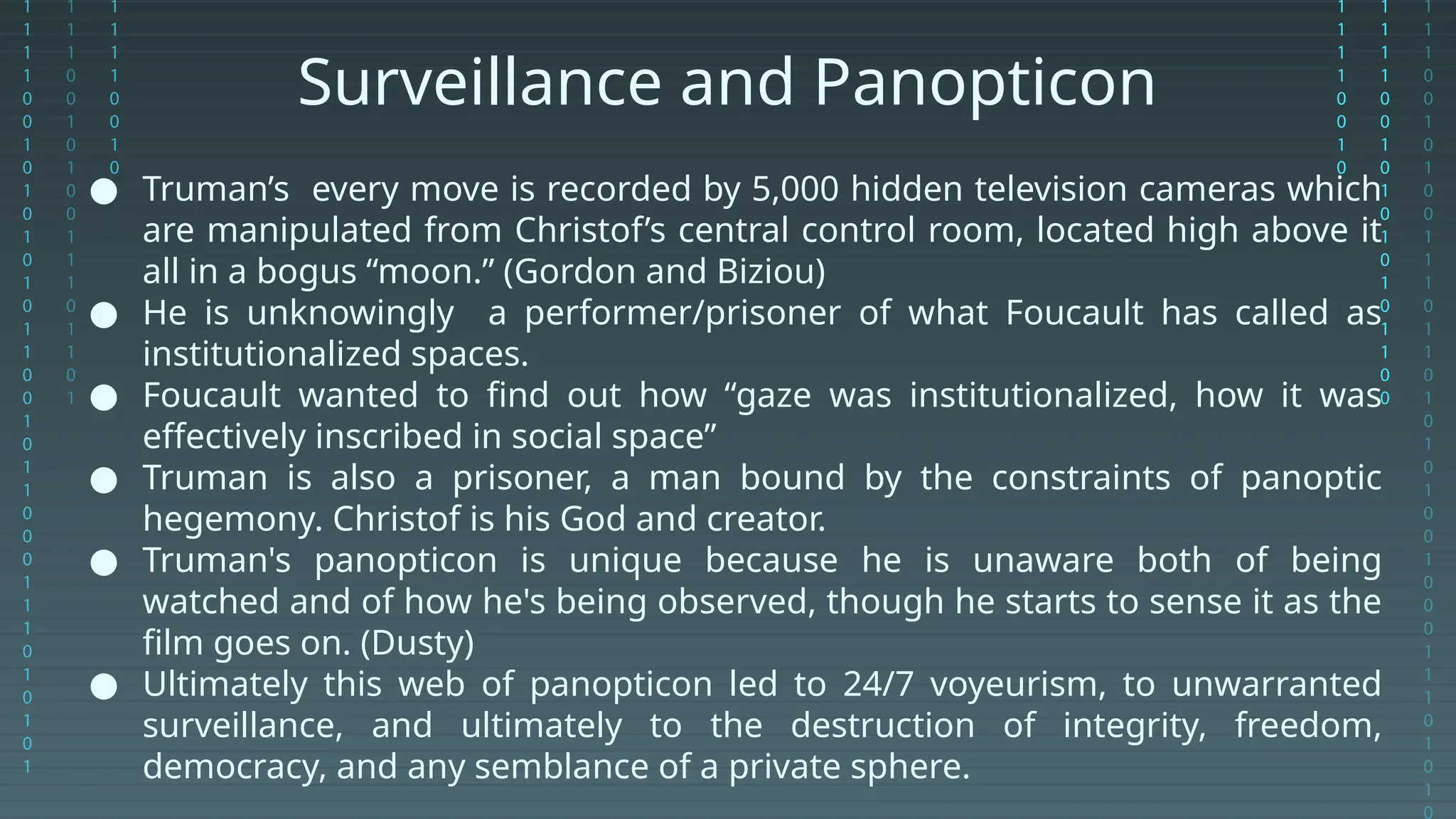 Hyperreality, Surveillance, and Fragmented Identity in _The Truman Show ...