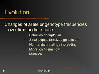 Genetic diversity as a parameter for managing agroforestry systems | PPT