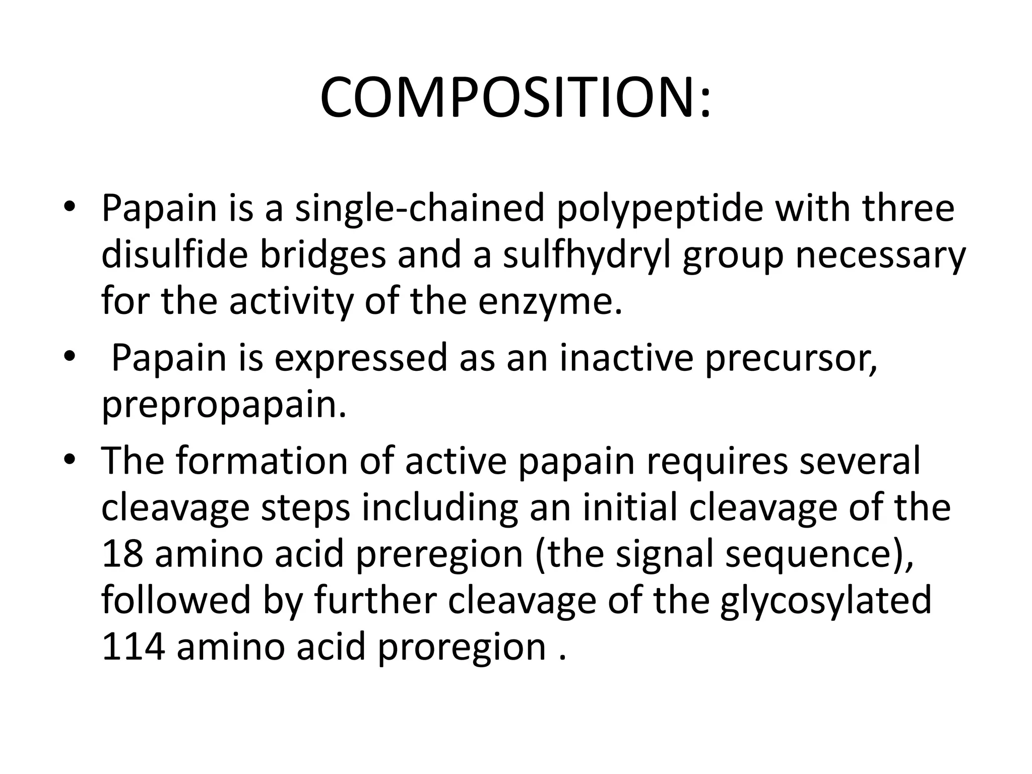 papaya papain ..... Enzyme | PPTX