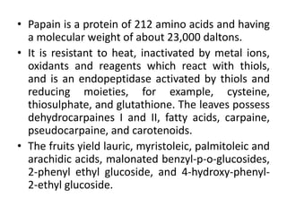 PAPAIN - An digestive enzymes | PPTX
