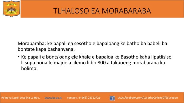 Papali tsa basotho [morabaraba]3 | PPTX