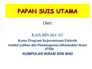 Papan suis utama low voltage cable installation | PPT