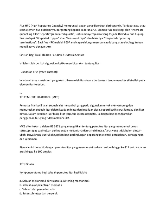 Papan suis utama ( msb ) | DOCX