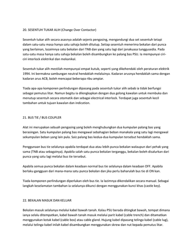 Papan suis utama ( msb ) | DOCX