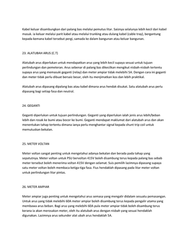 Papan suis utama ( msb ) | DOCX