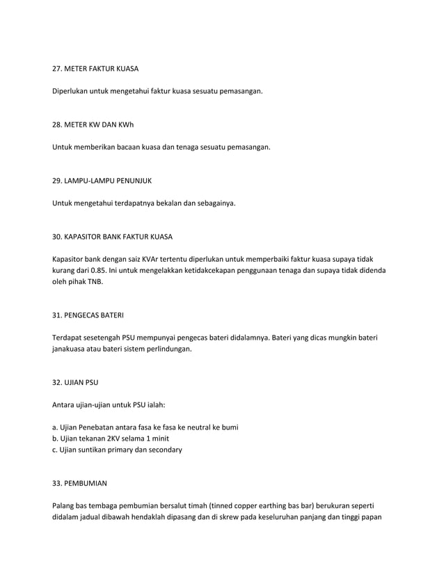 Papan suis utama ( msb ) | DOCX