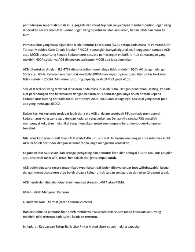 Papan suis utama ( msb ) | DOCX