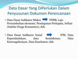 Paparan data dalam perencanaan pembangunan | PPTX