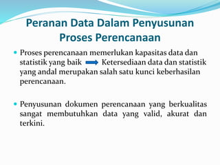 Paparan data dalam perencanaan pembangunan | PPTX