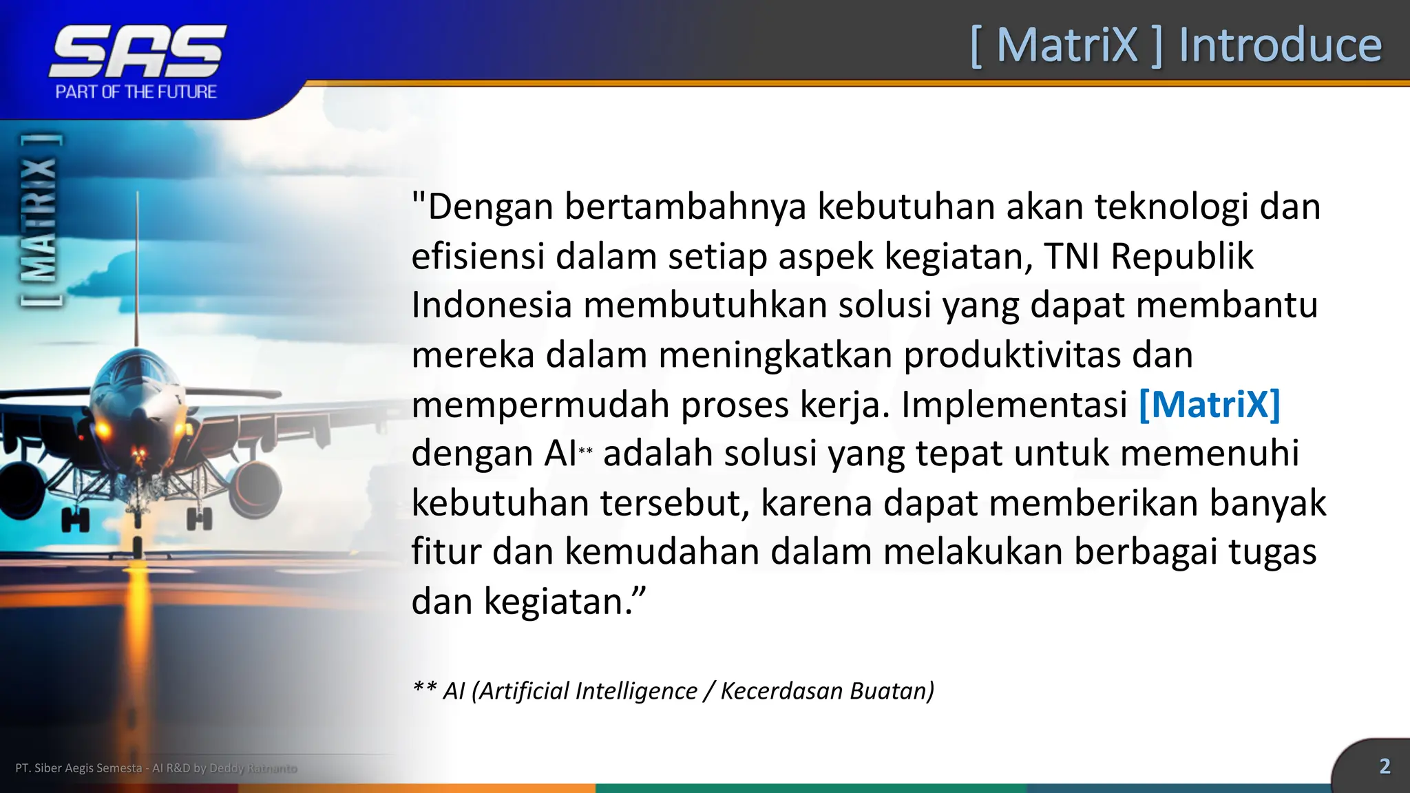 Transformasi Komunikasi, Peningkatan Efisiensi dengan Matrix dan AI | PPT