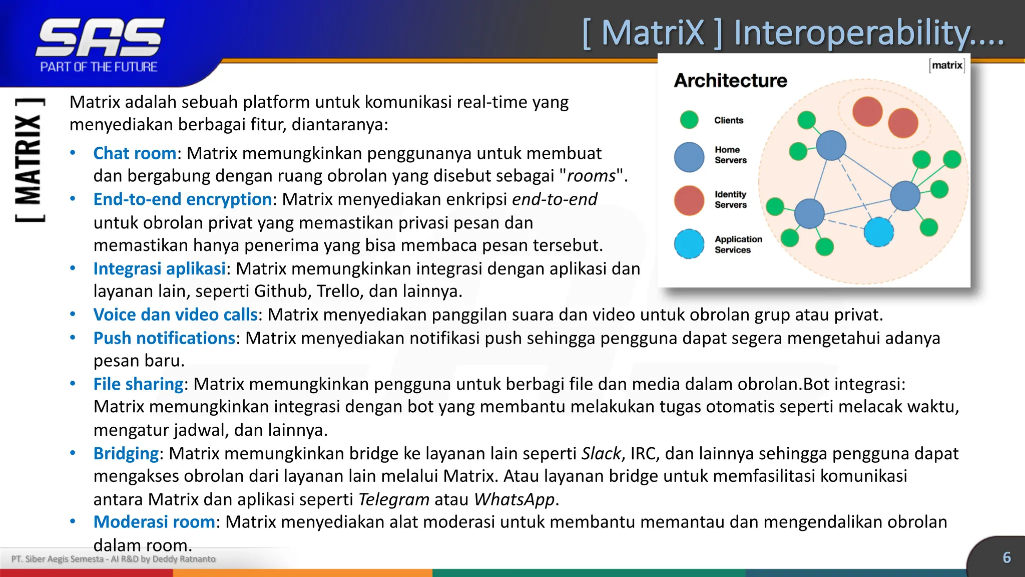 Transformasi Komunikasi, Peningkatan Efisiensi dengan Matrix dan AI | PPT