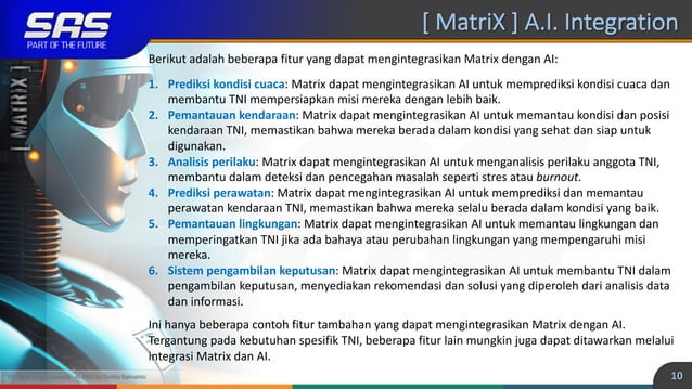 Transformasi Komunikasi, Peningkatan Efisiensi dengan Matrix dan AI | PPT