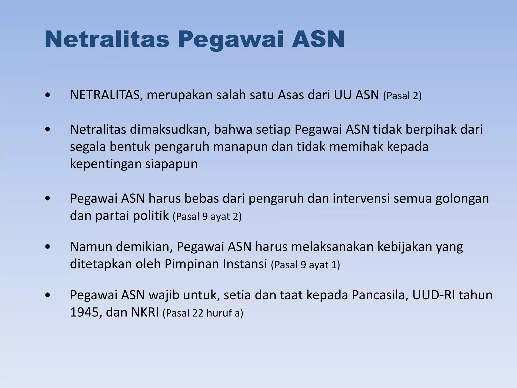 Peran DPRD membentuk ASN Netral | PPT