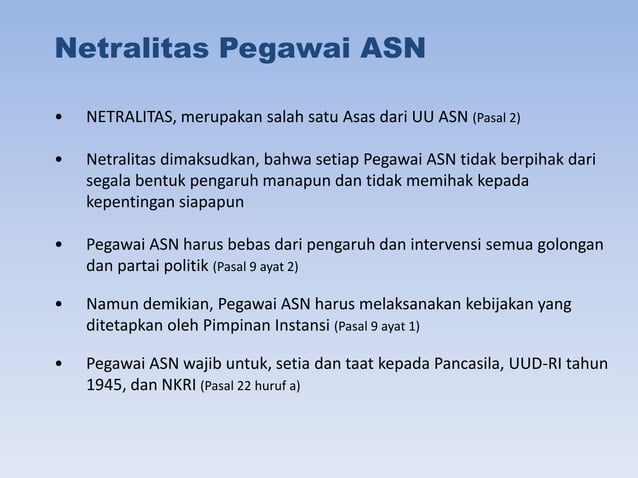 Peran DPRD membentuk ASN Netral | PPT