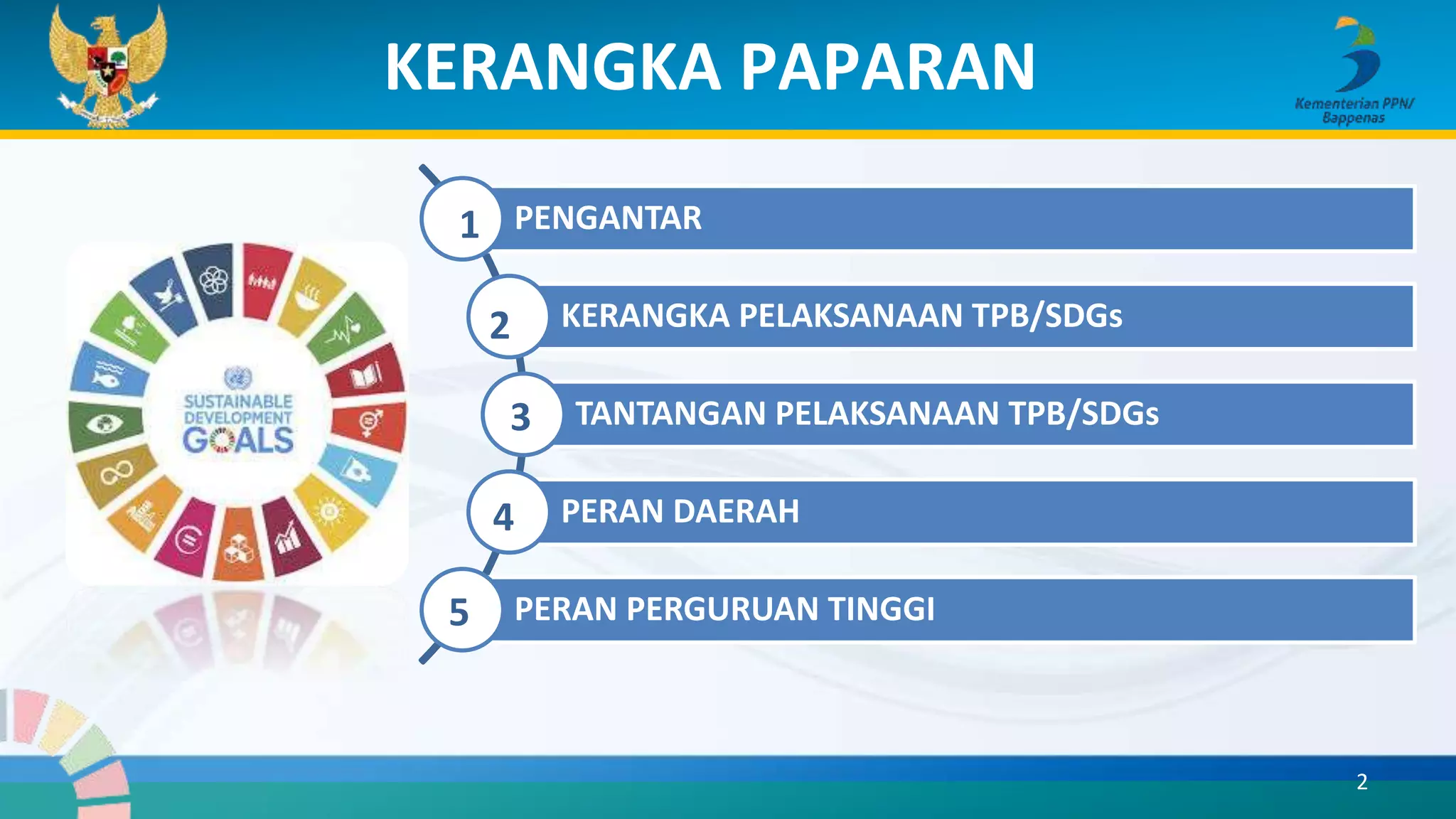 Pelaksanaan Pencapaian Tujuan Pembangunan Berkelanjutan (TDB ...
