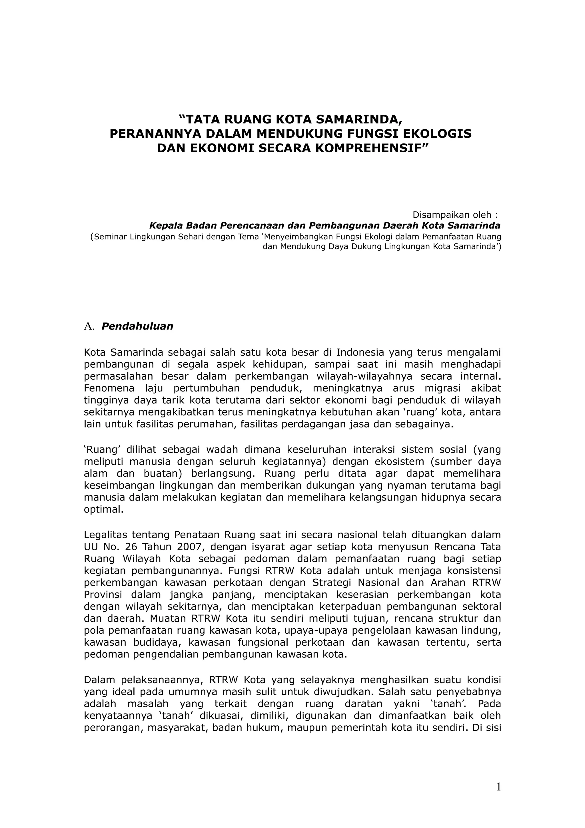 Paparan+fungsi+ekologi+dan+ekonomi+dalam+tata+ruang | PDF