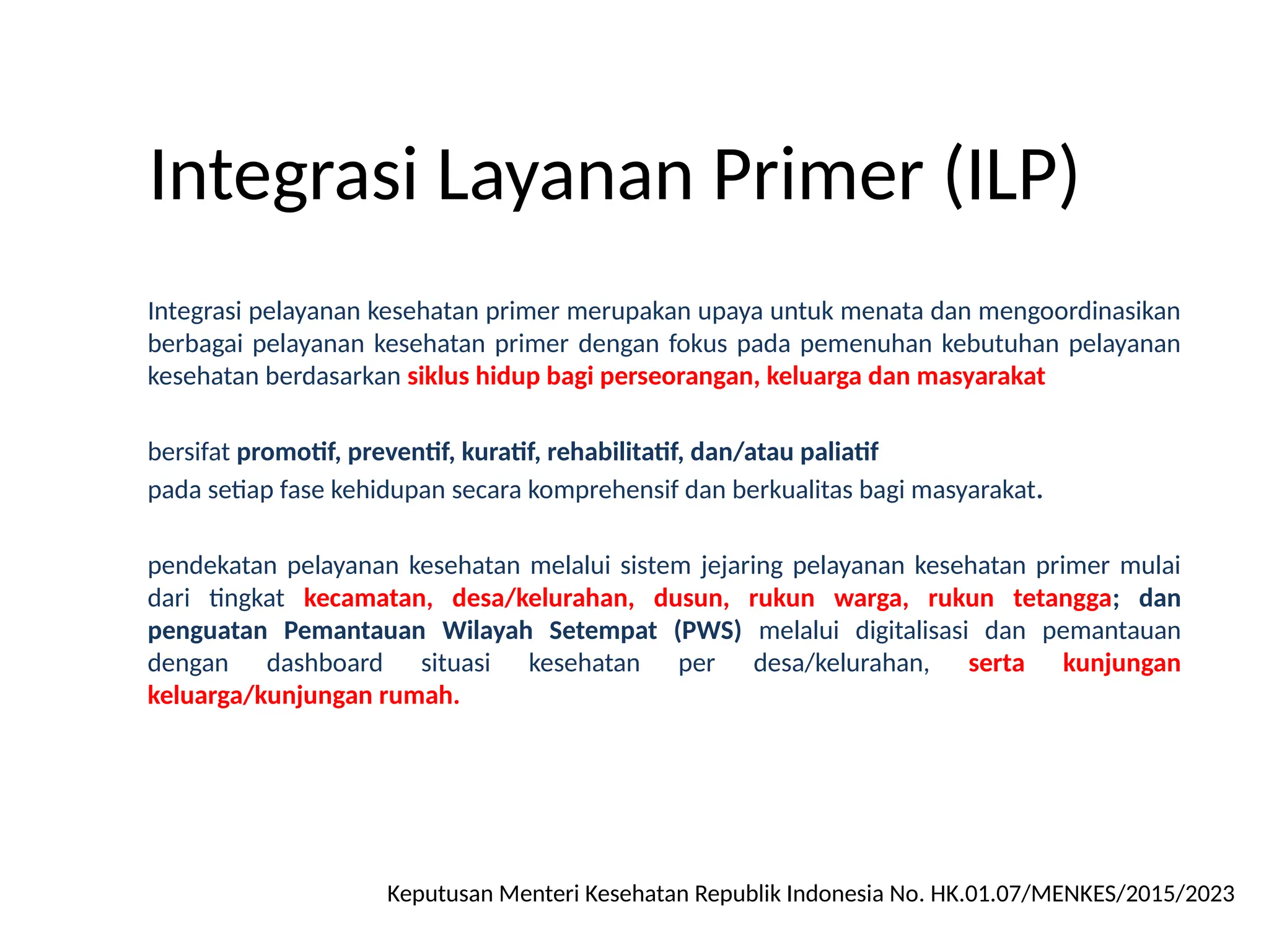 PELAKSANAAN INTRGRASI LAYANAN PRIMER DI PUSKESMAS | PPTX