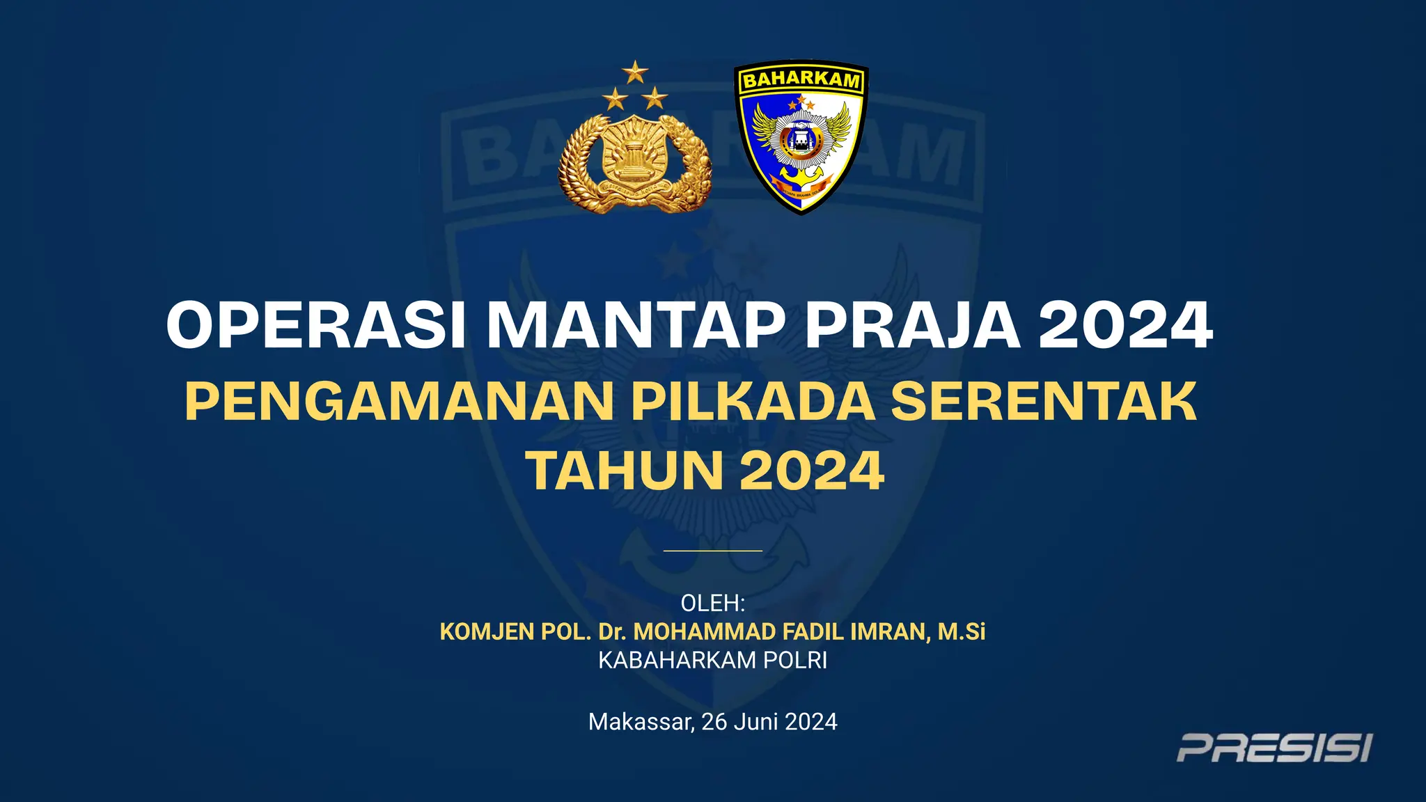 Operasi Mantap Praja 2024 Pengamanan Pilkada Serentak 2024 Wilayah Kalimantan, Sulawesi dan ...