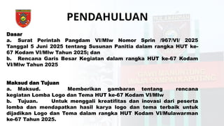 PAPARAN LOMBA LOGO DAN TEMA HUT KODAM 2025.pptx