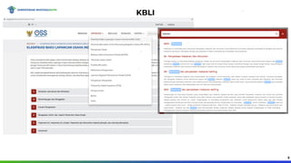 Paparan OSS Pemilihan KBLI Kegiatan Usaha | PDF