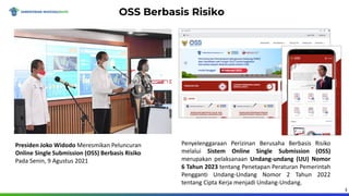 Paparan OSS Pemilihan KBLI Kegiatan Usaha | PDF