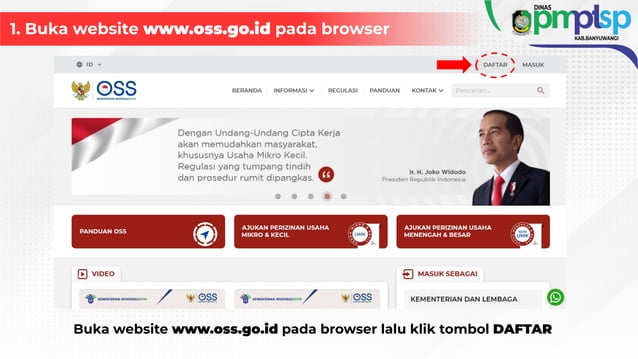 PAPARAN PERIZINAN MELALUI OSS RBA DAN PANDUAN PENDAFTARAN | PDF