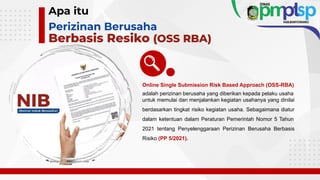 PAPARAN PERIZINAN MELALUI OSS RBA DAN PANDUAN PENDAFTARAN | PDF