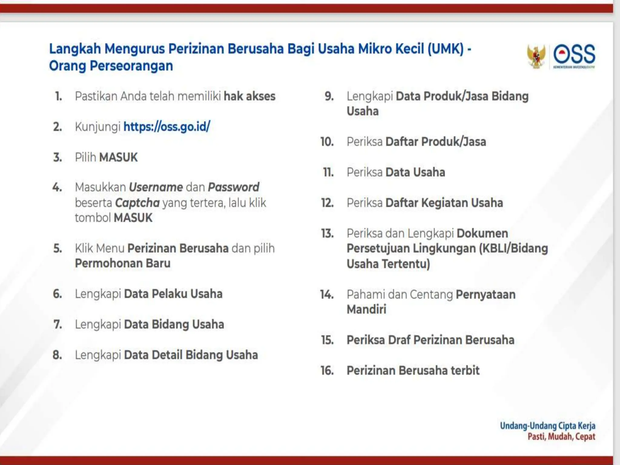 PAPARAN PANDUAN OSS RBA (Online Single Submission) | PPT