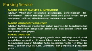 paparan penawaran pengelolaan Parkir template | PPTX