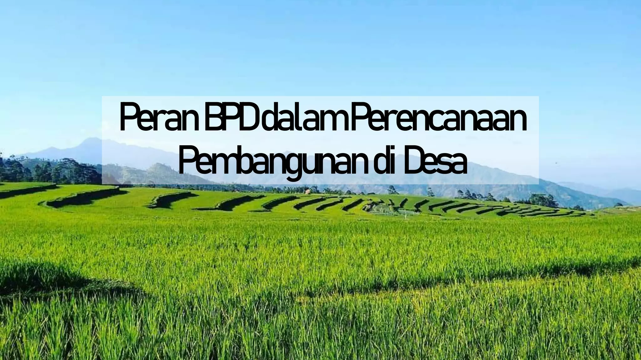 Peran BPD dalam Perencanaan Pembangunan di Desa.pptx