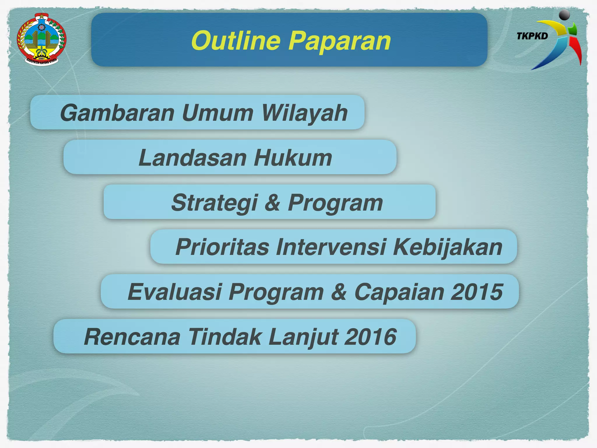 Paparan rakor tkpk bappeda kku | PDF