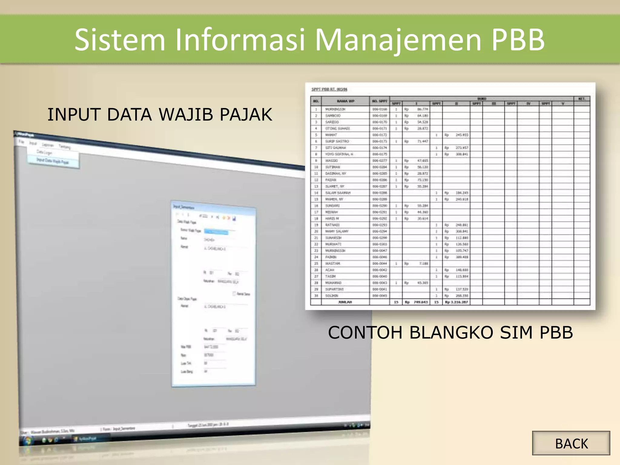 Paparan Realisasi PBB Tahun 2012 | PPTX