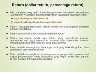 Paparan Risk and Return_Fuad Ramdhan D.pptx