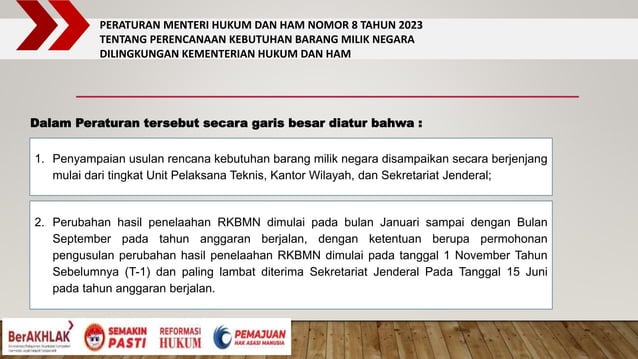 Paparan sambutan pejabat untuk kegiatan atau membuka acara / kegiatan ...
