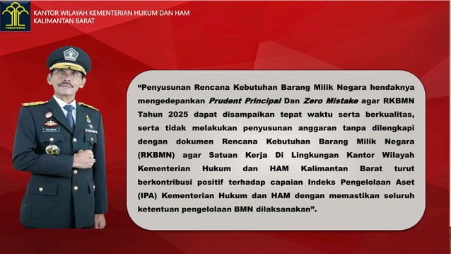 Paparan sambutan pejabat untuk kegiatan atau membuka acara / kegiatan ...