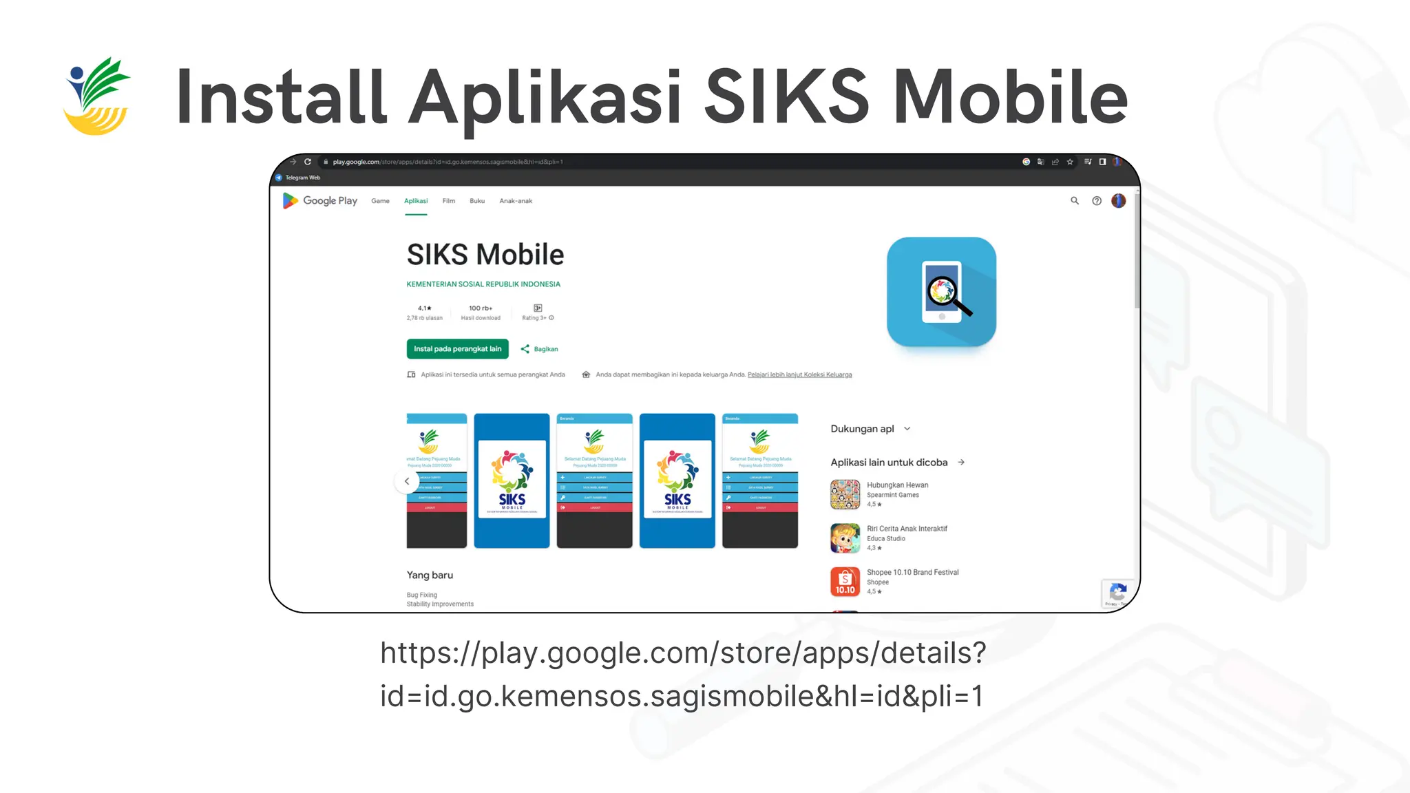 Paparan SIKS-SIKSMA Mobile dalam penggunaannya | PDF