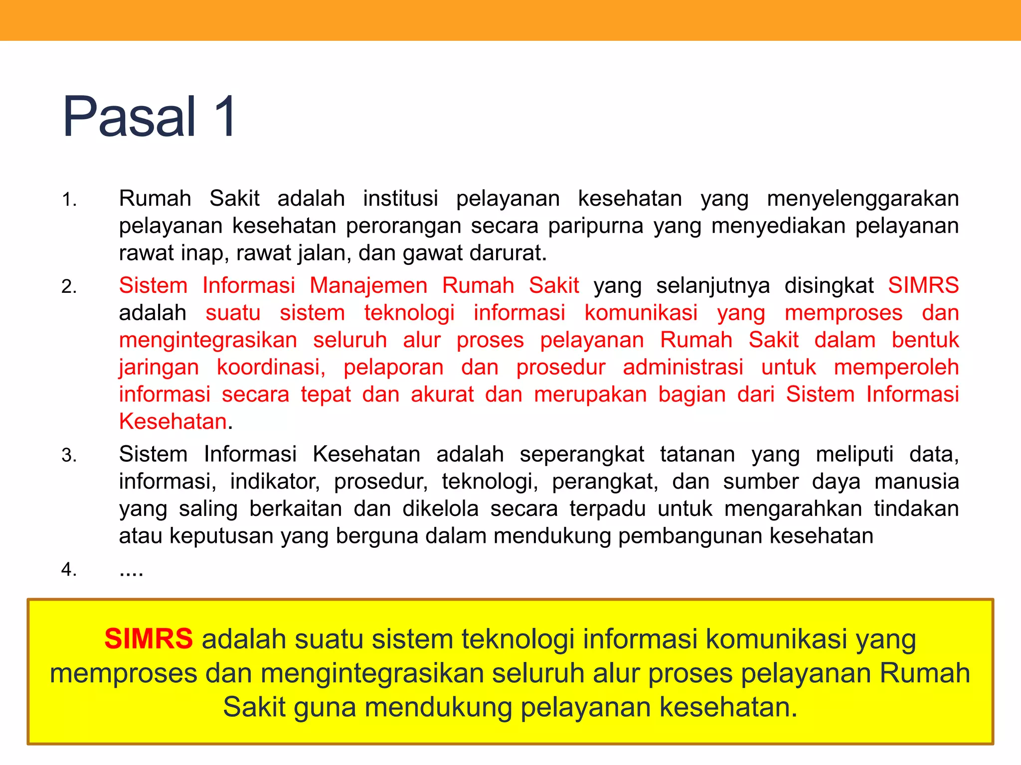 Paparan simrs peraturan menkes ri no 82 tahun 2013 | PDF