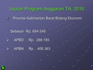 Paparan Sosialisasi Sun Renja 2010 | PPTX