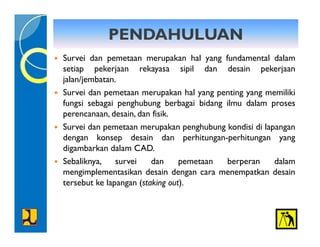 Paparan Topografi pada proyek pembangunan jalan tol | PDF