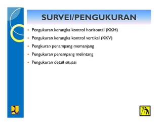 Paparan Topografi pada proyek pembangunan jalan tol | PDF