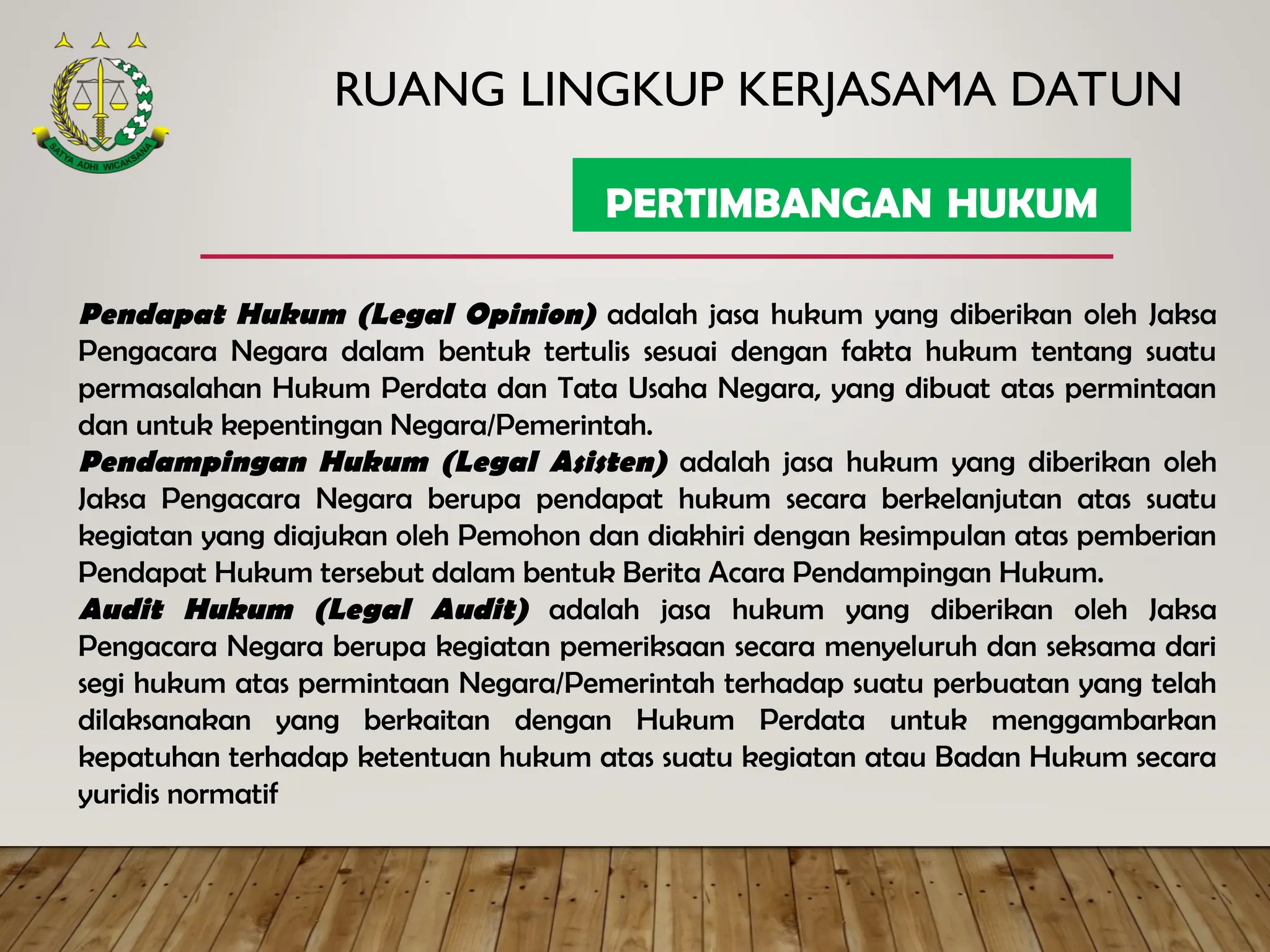 Tugas dan Fungsi bidang perdata dan tata usaha negara | PPT
