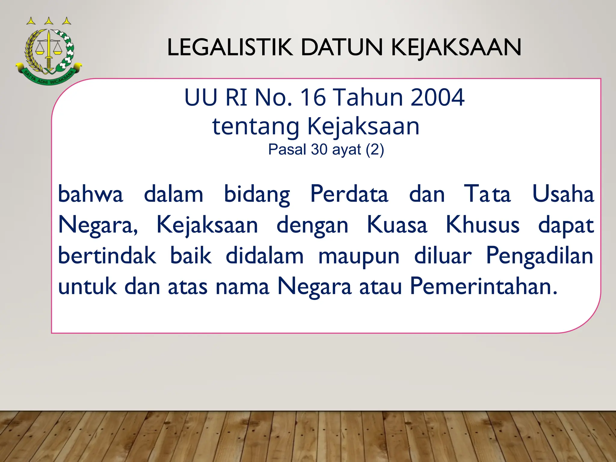 Tugas dan Fungsi bidang perdata dan tata usaha negara | PPT