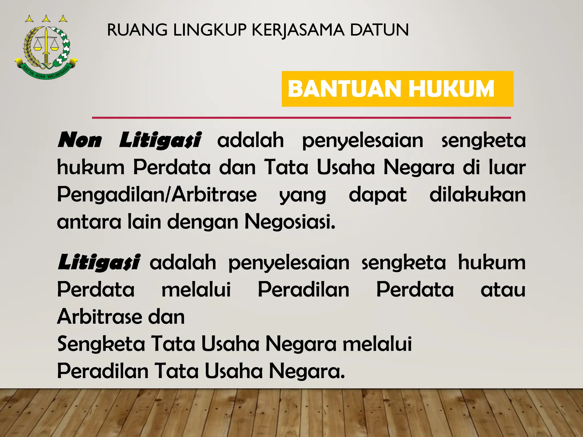 Tugas dan Fungsi bidang perdata dan tata usaha negara | PPT