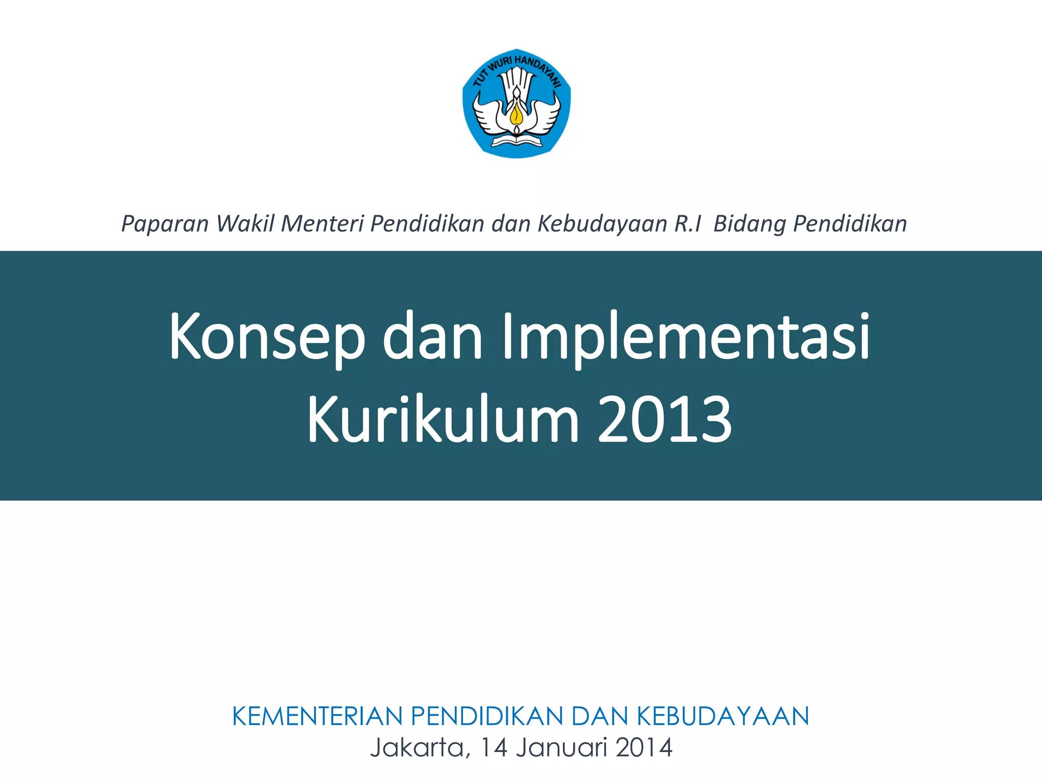 2014 : Konsep dan Implementasi Kurikulum 2013 | PDF