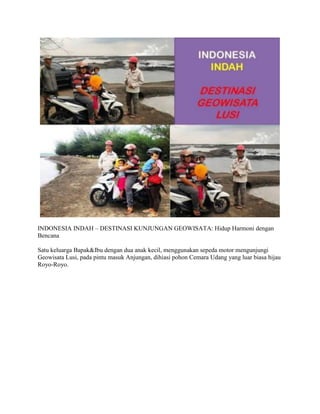 MAKALAH UNGGULAN GEOPARK-GEOWISATA LUSI | PDF